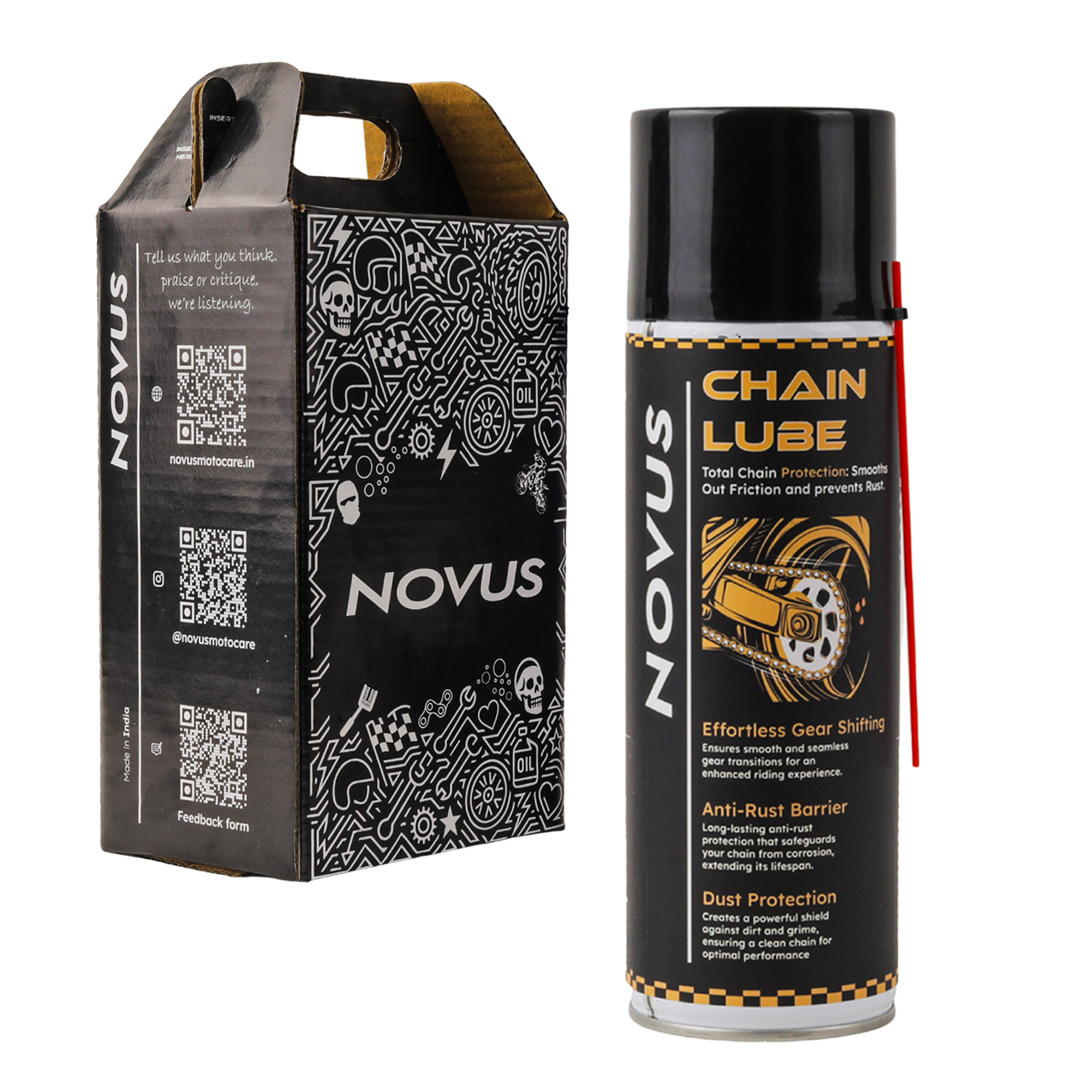 Motorbike Chain Lubricant Spray | Premium Chain Lube 500mL – Novus